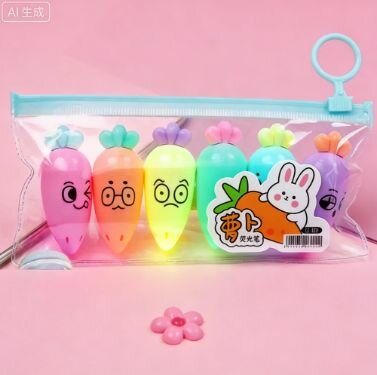 Маркер Акварельный, толщина: 5 мм, 6 шт. для выделения текста, для граффити