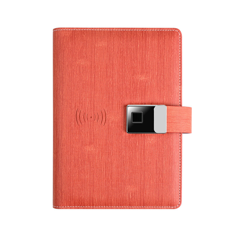 Умный замок с отпечатком пальца, Bluetooth-колонка, блокнот A5, многофункциональный беспроводной зарядный бизнес-пауэрбанк, записная книжка