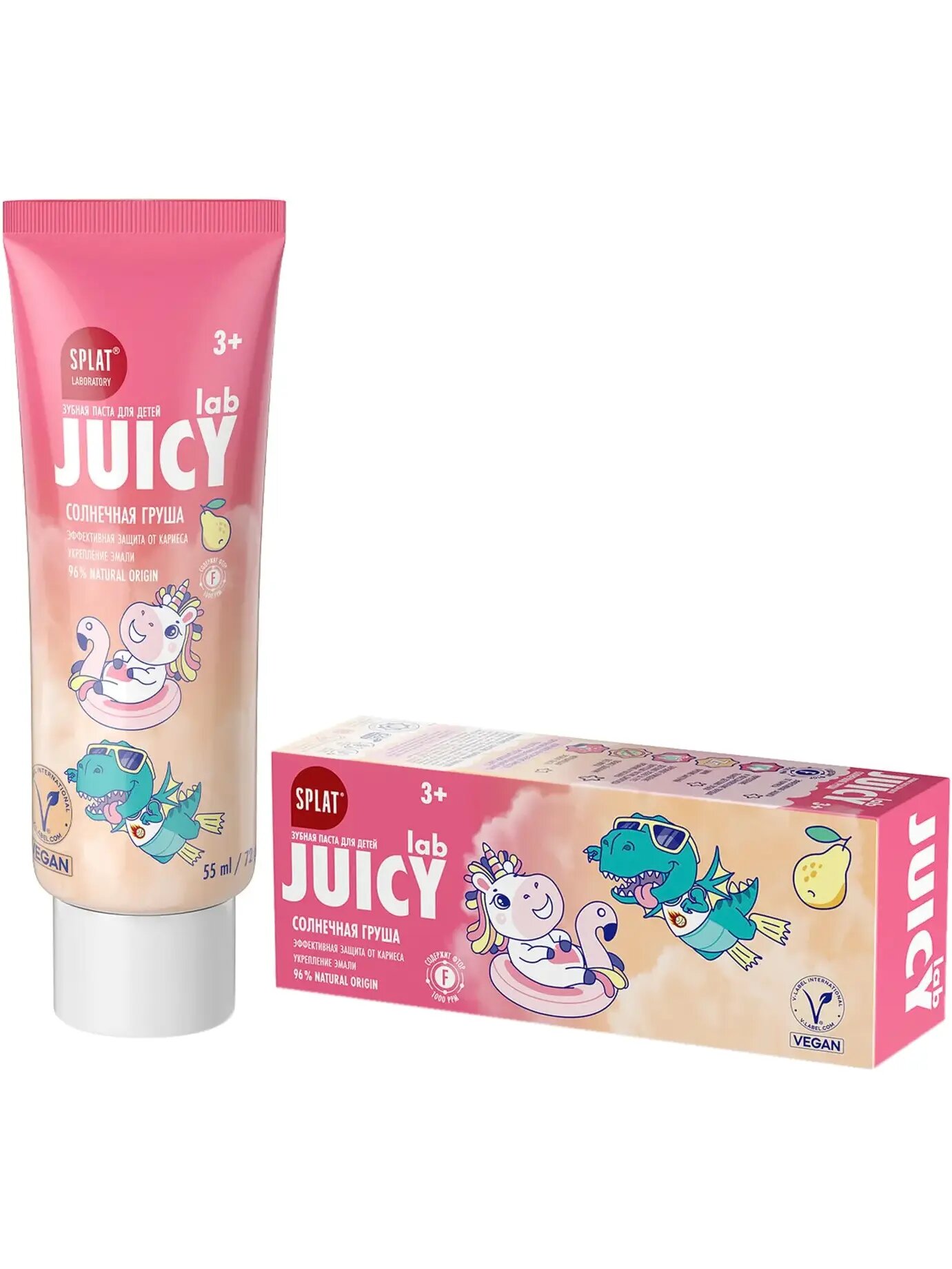 Сплат з/паста JUICY Lab "Солнечная груша" 55мл