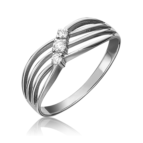 Кольцо, белое золото, 585 проба, бриллиант