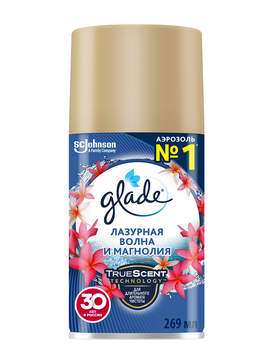 Glade Automatic см. баллон "Лазурная волна и магнолия", 269 мл