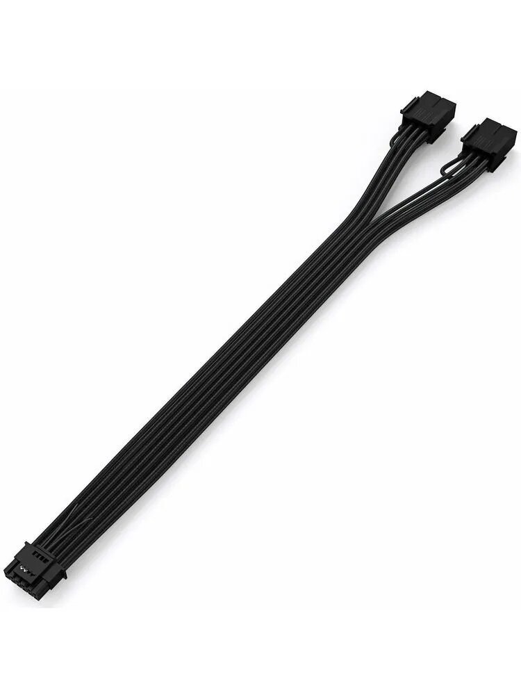 Удлинитель кабеля PCI-E 8-pin/Powercon, 0.34 м, черный, для питания видеокарт