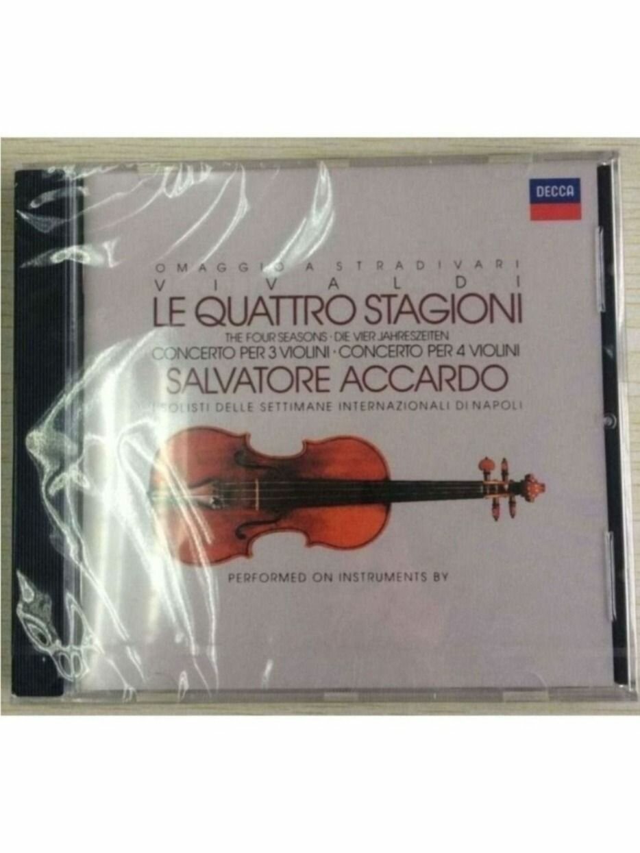 Музыка CD Salvatore Accardo : Vivaldi, I Solisti Delle Settimane Musicali Internazionali di Napoli - Le Quattro Stagioni, Concertos For 3 & 4 Violins Новый,