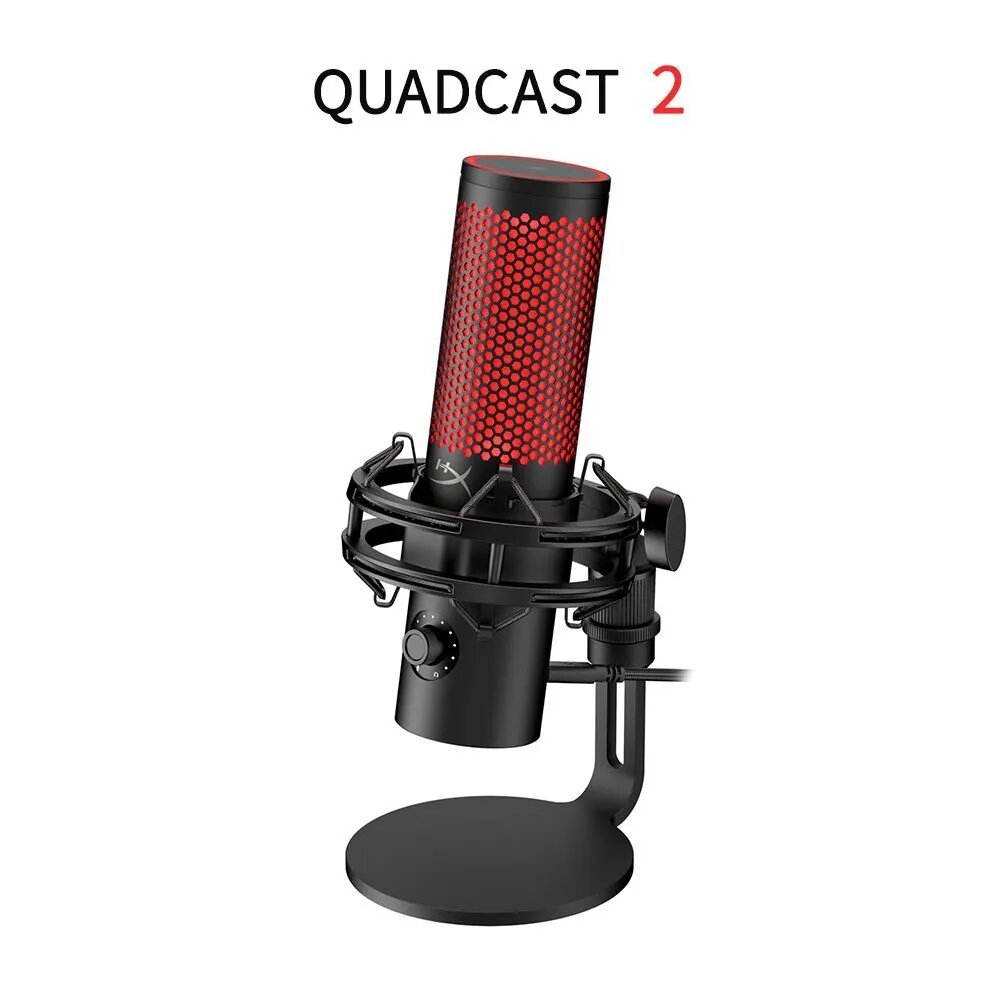 HyperX Микрофон игровой (для стриминга) QUADCAST 2 USB, черный матовый