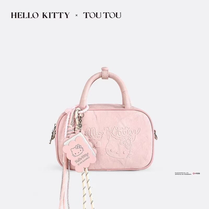 Серебряная женская сумка-мессенджер Sanrio Hello Kitty 2024, весна-лето, для поездок на работу.