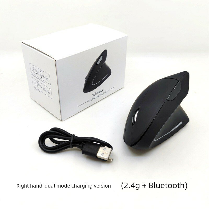 Проводная/беспроводная вертикальная зарядная Bluetooth-мышь для левшей с боковой рукояткой, персонализированная,