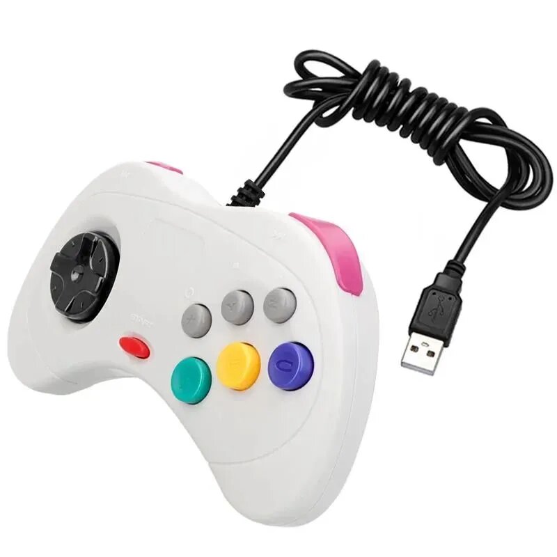 Геймпад USB для SEGA MD2, Classic Controller для Mac, PC, Windows, 1 шт — фото 1