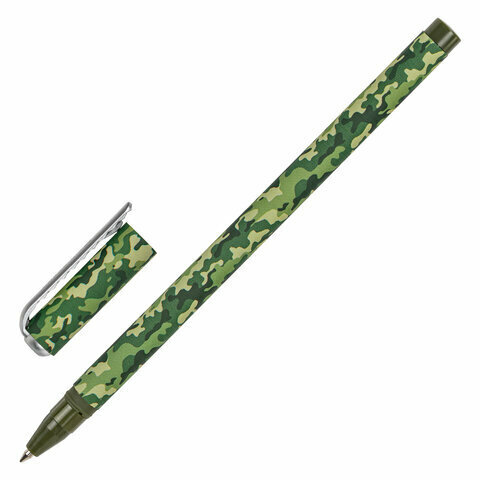 3 шт. Ручка шариковая BRAUBERG SOFT TOUCH STICK "KHAKI", синяя, мягкое покрытие, узел 0,7 мм, 143703