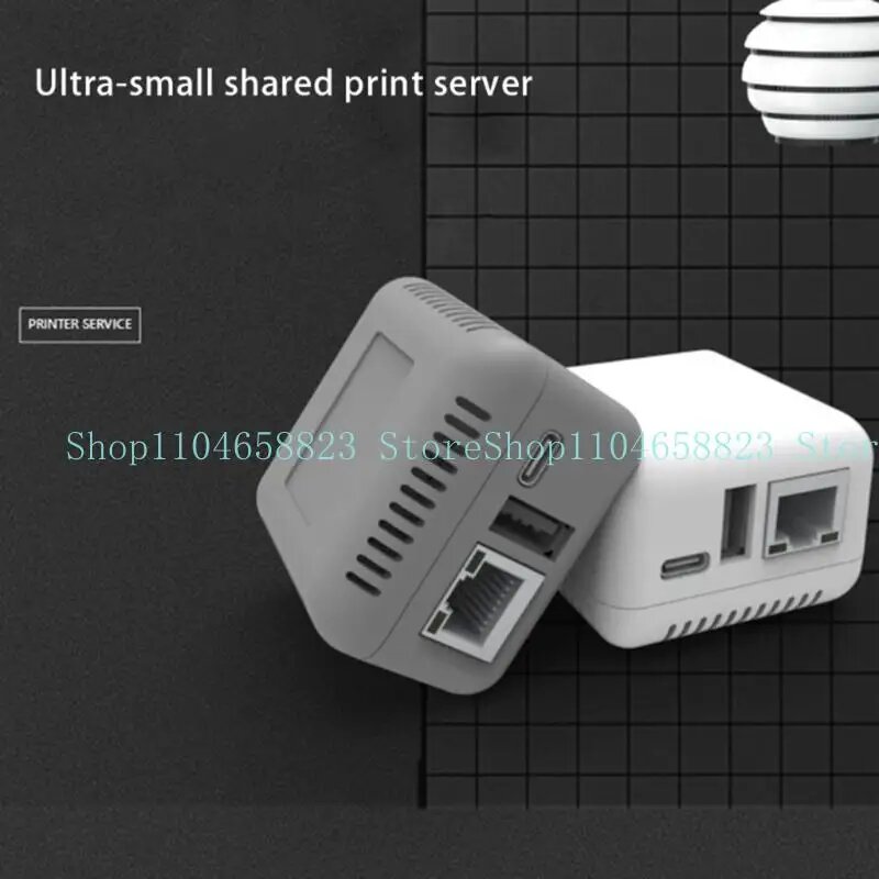 Мини-сервер принтера USB 2.0, кабель Gray US standard — фото 1