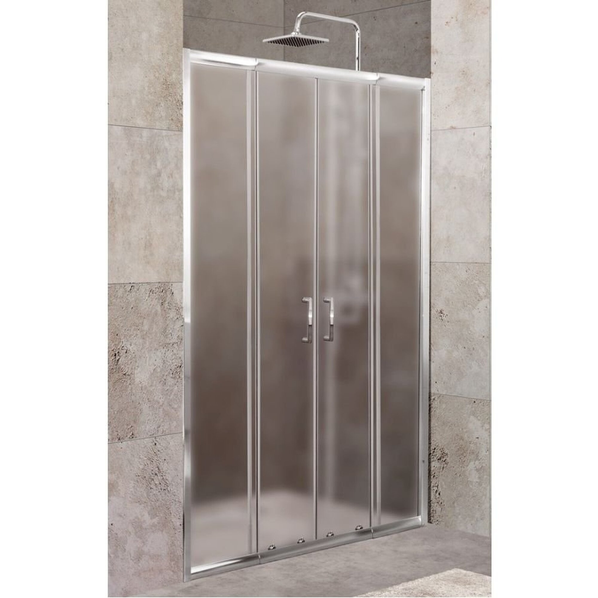 Душевая дверь BelBagno (Бельбагно) UNIQUE-BF-2-170/200-P-Cr хром, стекло рифленое 5 мм (1900х1700/2000)