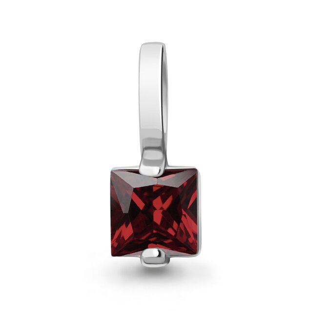 Подвеска, серебро, 925 проба, гранат