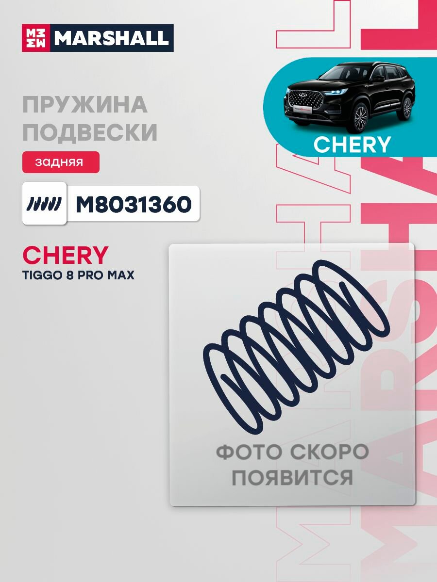 Пружина подвески задняя левая/правая Chery Чери Tiggo Тигго 8 PRO MAX 202000601AA