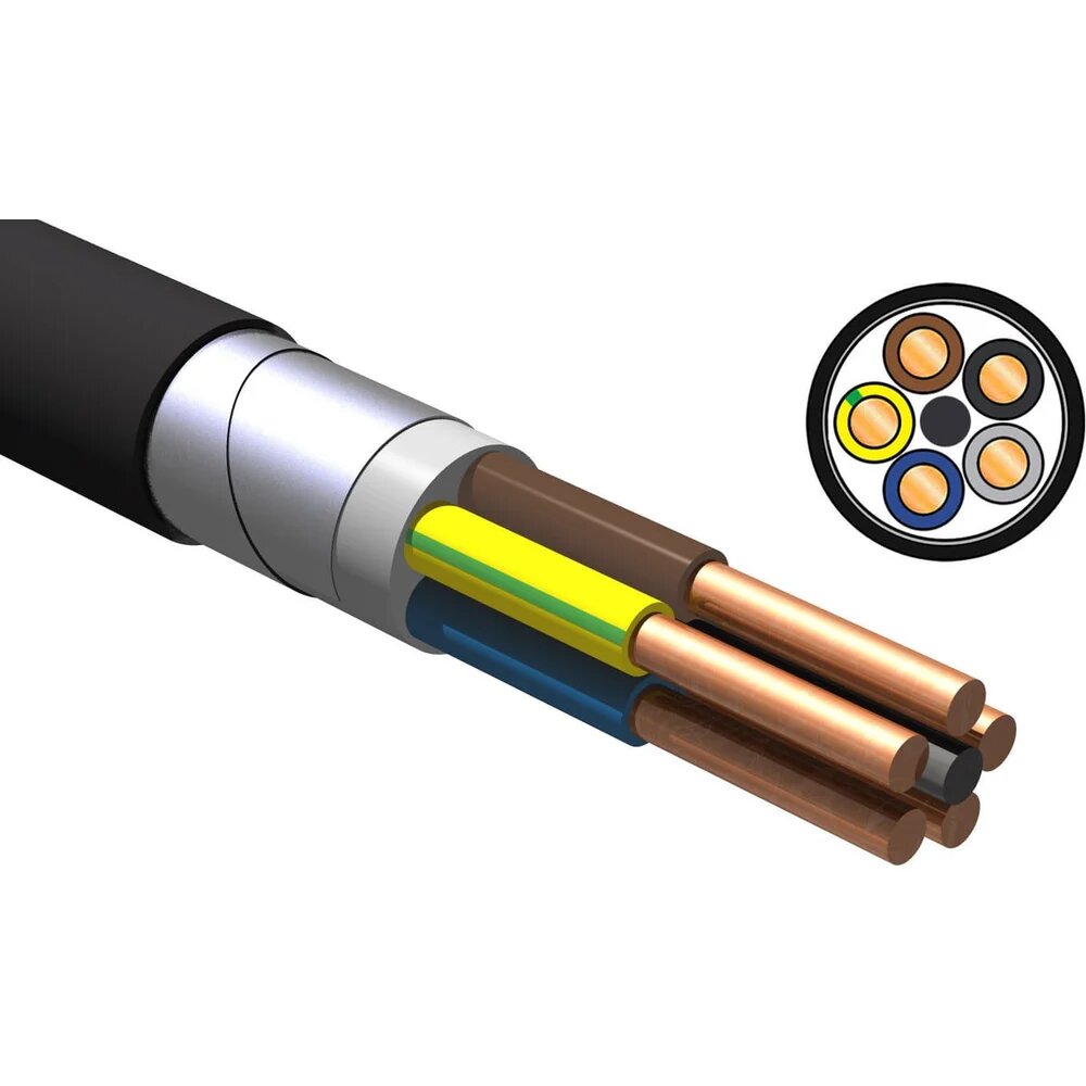Кабель NVO ВБШвнг(А) LS 5x6 ГОСТ 100 метров NVO-KPP-VBSHVNG-LS-560-100