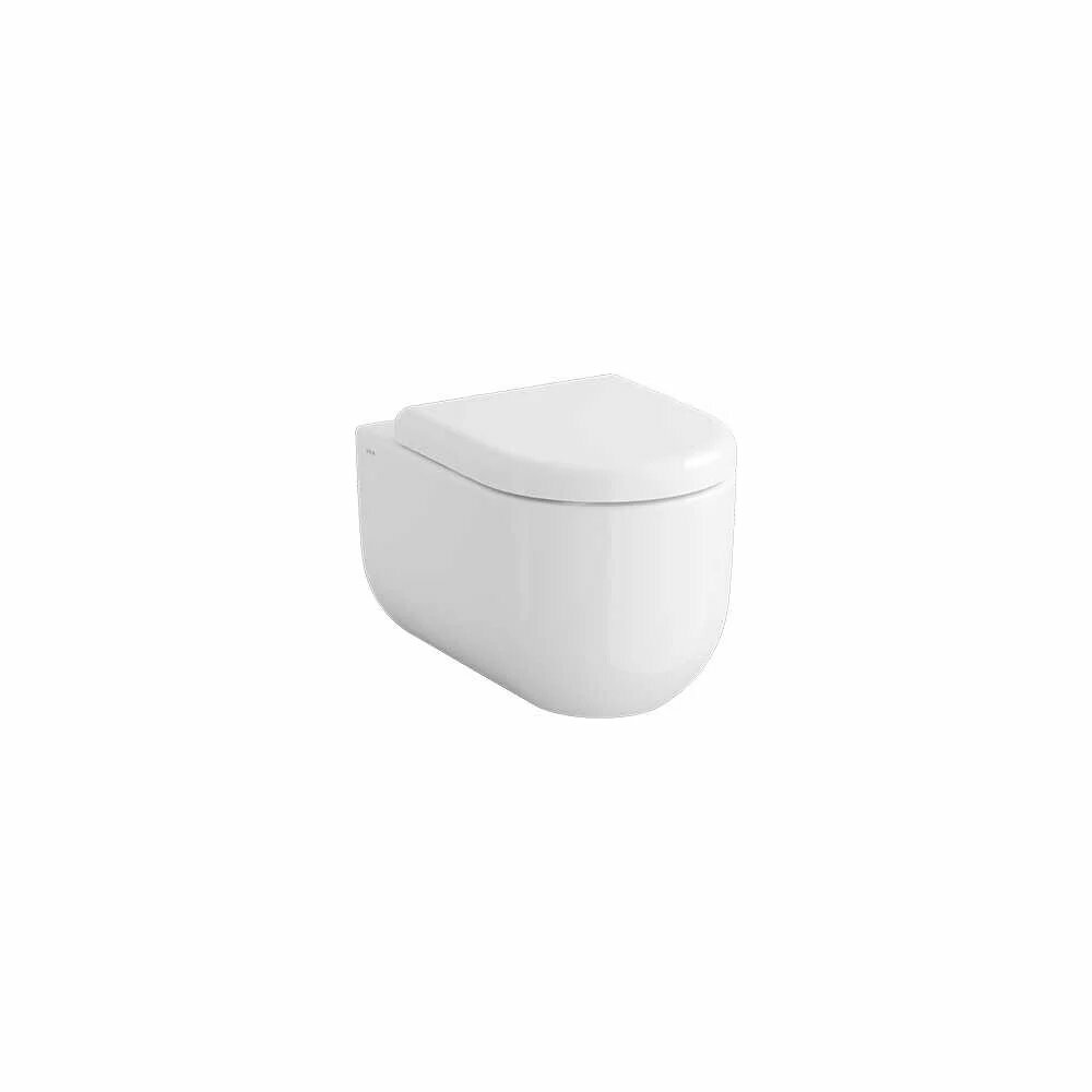 Подвесной унитаз VitrA Liquid безободковый, санфарфор, антибактериальное покрытие, микролифт, белый, современный