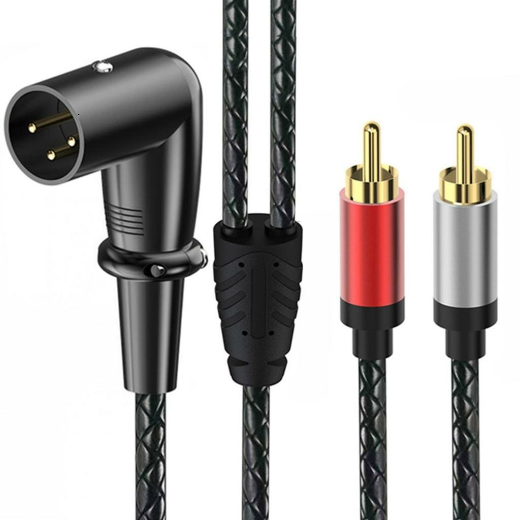 Кабель 3Pin мама — 2RCA мама, 3m - локоть