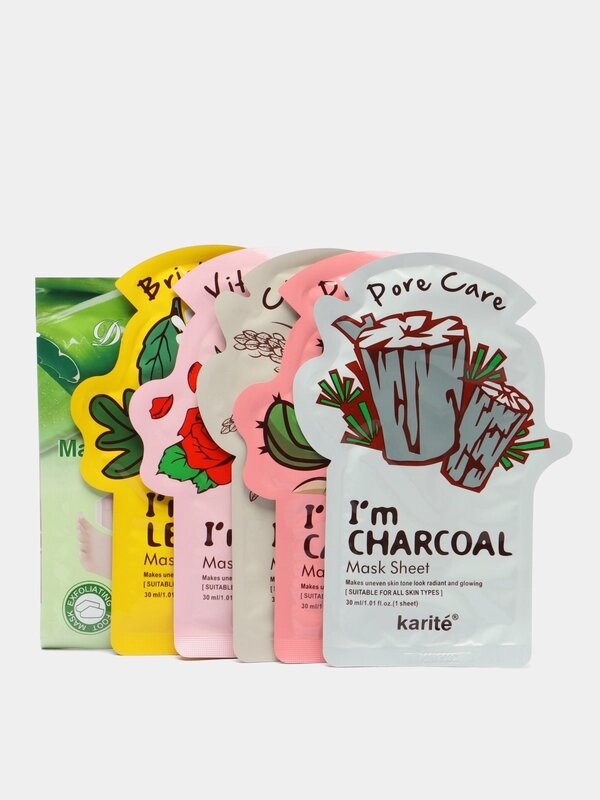 Набор тканевых масок для лица, 5+1