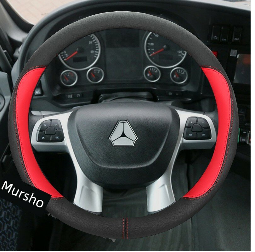 Heavy Duty Truck Shandeka Sitrak C7F/C9H/G5/G5S/G7 Special Cargo Tractor Truck Leather Steering Wheel Cover Sinotruk