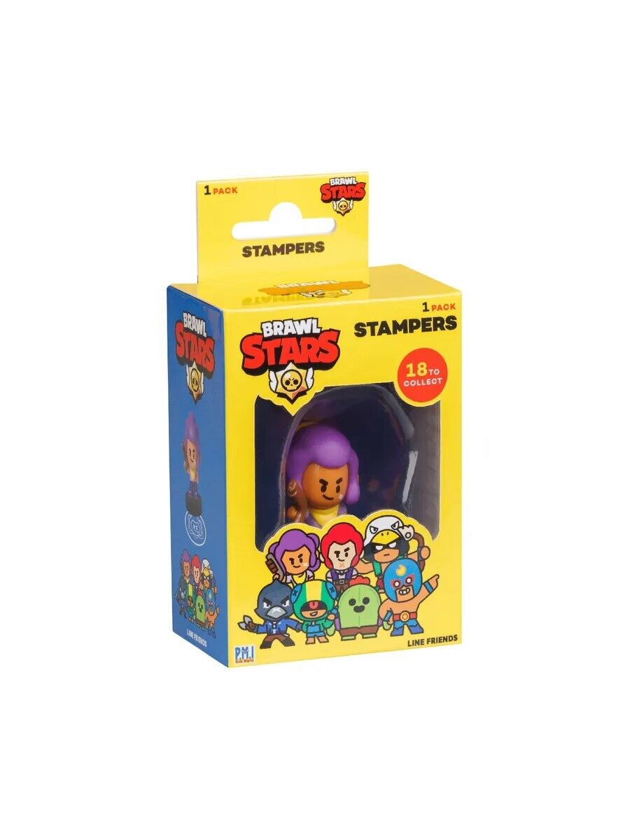 Коллекционная фигурка штампик Brawl Stars Шелли 1 шт. BRW5010