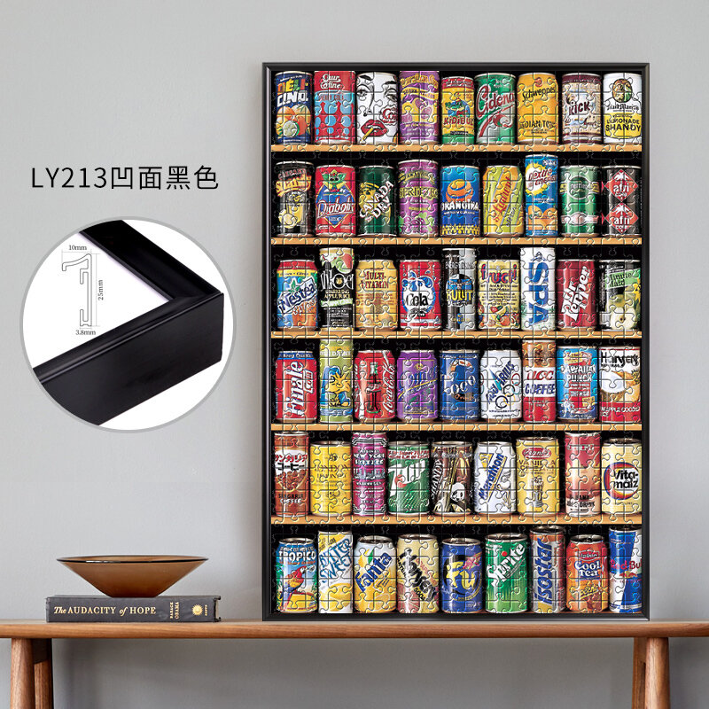 Горячая распродажа1000-элементный пазл, фоторамка, настенное крепление, 500 монтажная рамка, 300 элементов рамки, 50x70, индивидуальный*75 элементов