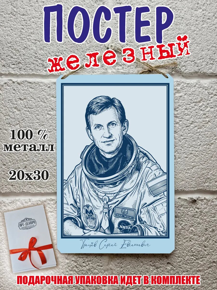 Трещёв Сергей портрет железный постер на стену