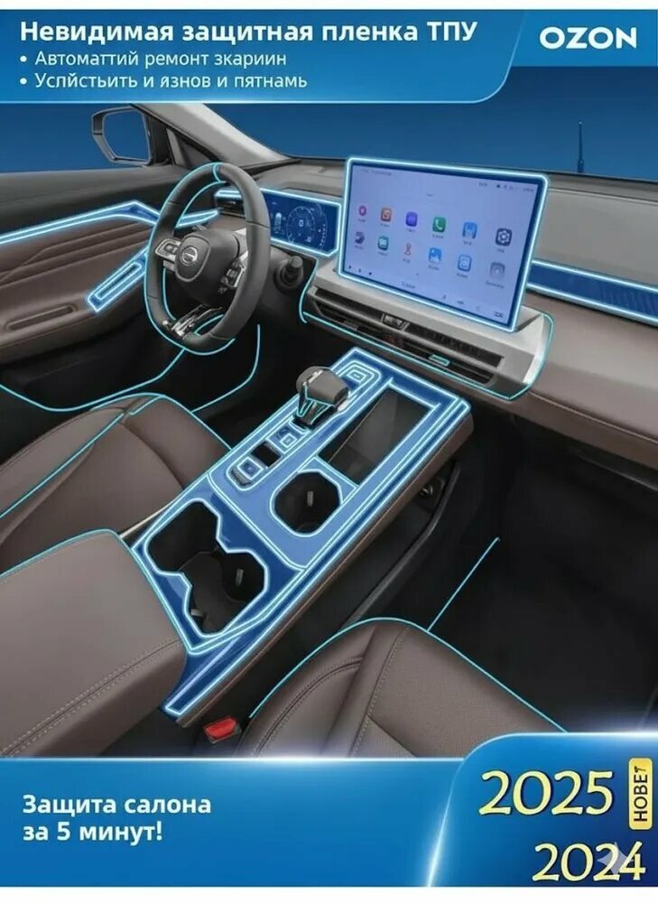 2025 GAC GS4 Экран центрального управления автомобилем (TPU) полный комплект защитной пленки