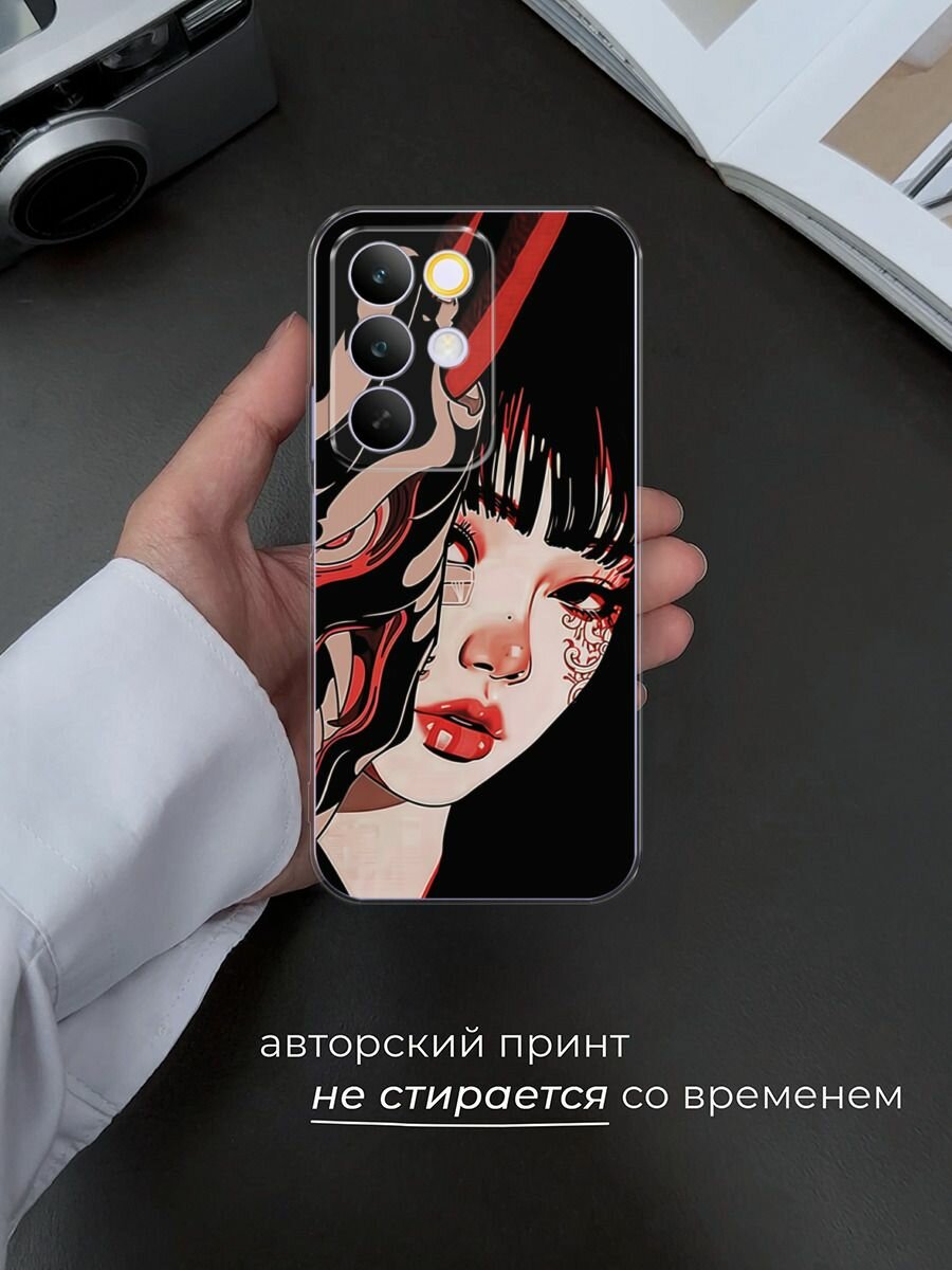 Чехол на Realme C85 / Реалми C85 с принтом Девушка за маской — фото 1