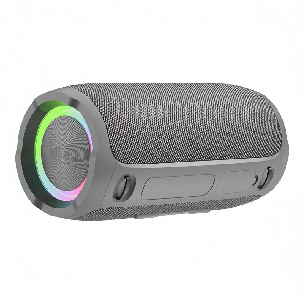 Портативная беспроводная колонка S76 с технологией BT 5.3, водонепроницаемая, 50W динамики, серия TWS, стереозвук, RGB световые эффекты, HiFi звук, поддержка AUX, BT, TF-карты, длительное время воспроизведения, сабвуфер.
