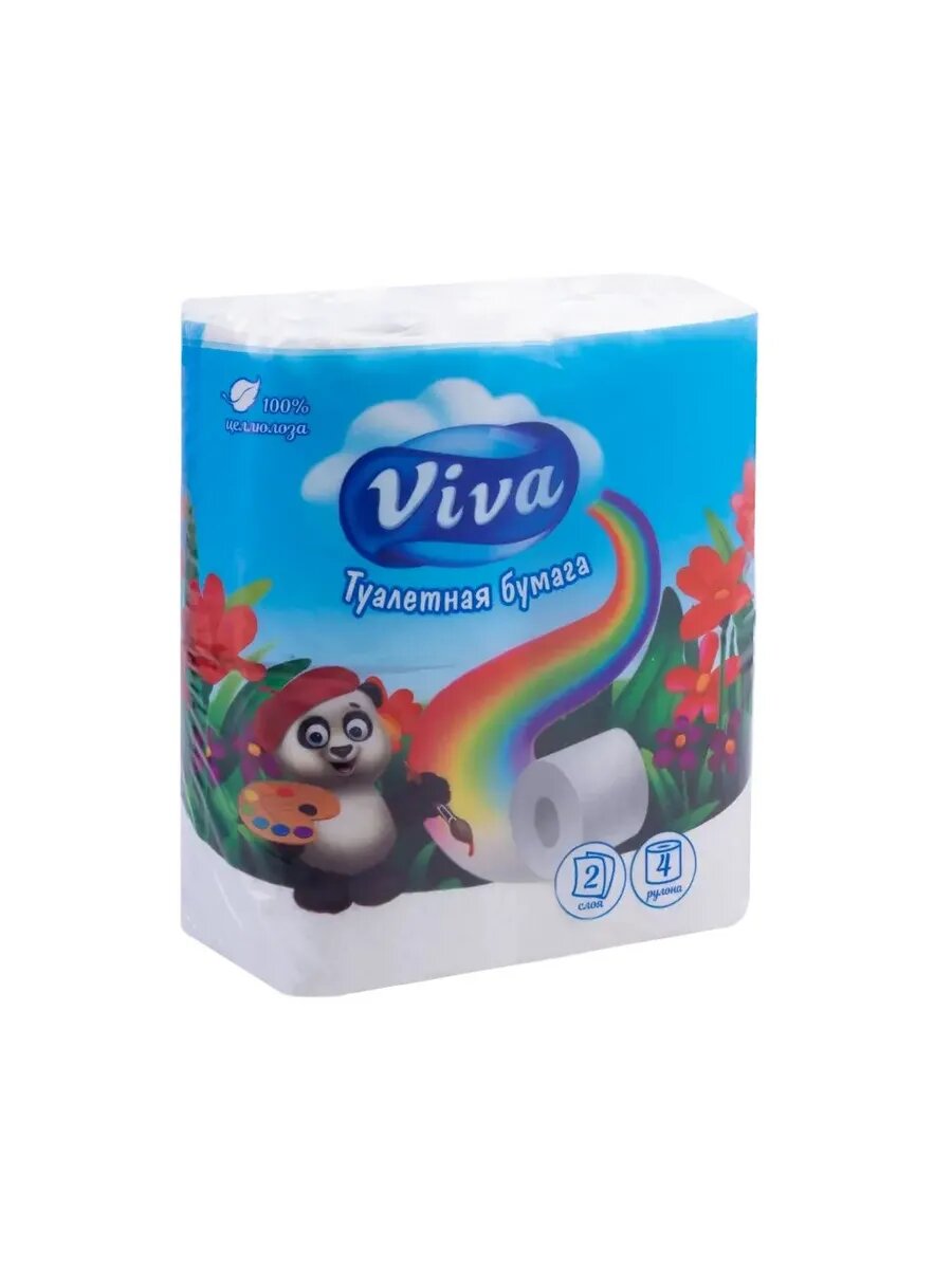 Мягкая двухслойная туалетная бумага VIVA — 4 шт.