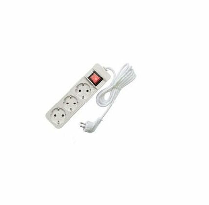 Удлинитель силовой СОЮЗ 3х10 м, с заземлением, 16А, IP20, 3.5 кВт, с выключателем
