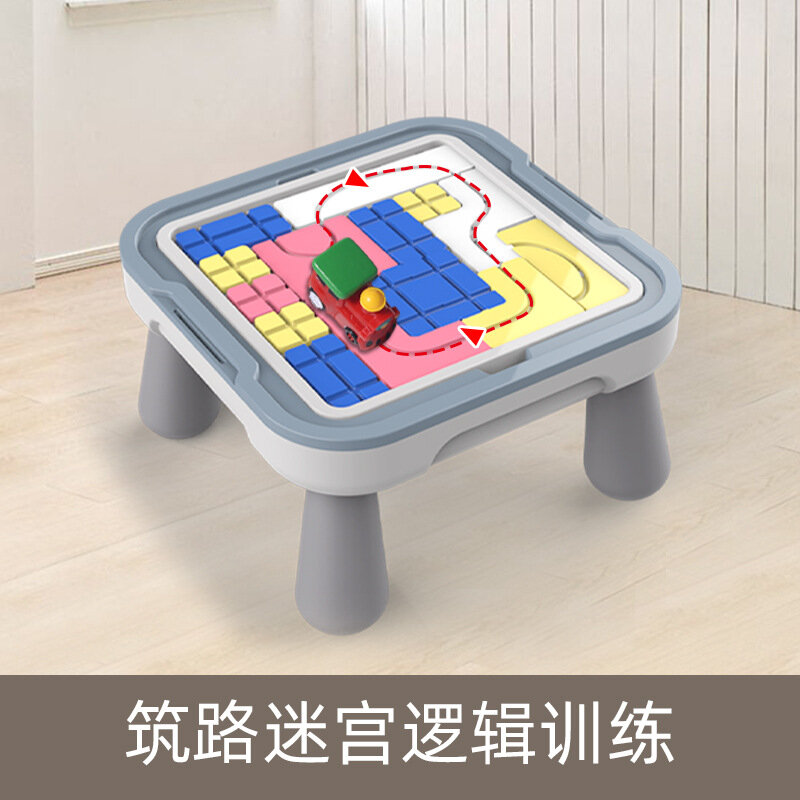 Детский игровой стол для раннего развития, строительные блоки, многофункциональная логическая игра, интерактивная настольная игра для родителей и детей, обучающие игрушки 6-