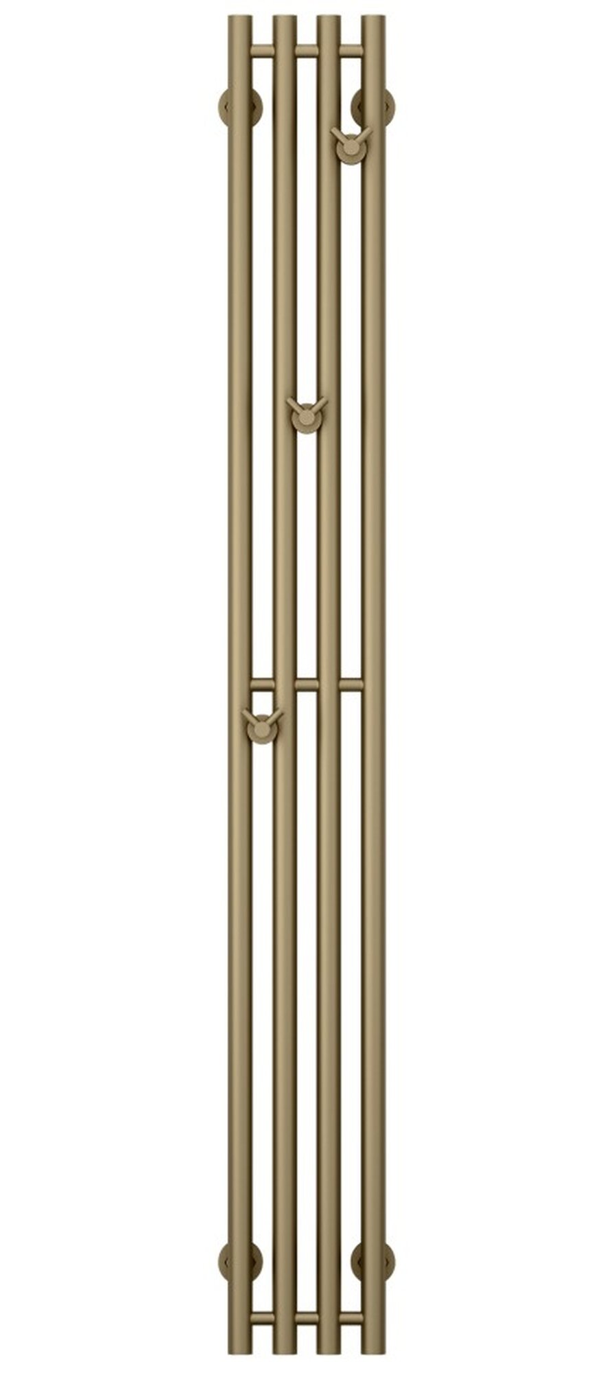 Полотенцесушитель Сунержа Кантата PRO, нержавеющая сталь, 150 см x 15 см x 11,6 см, матовое золото — фото 1
