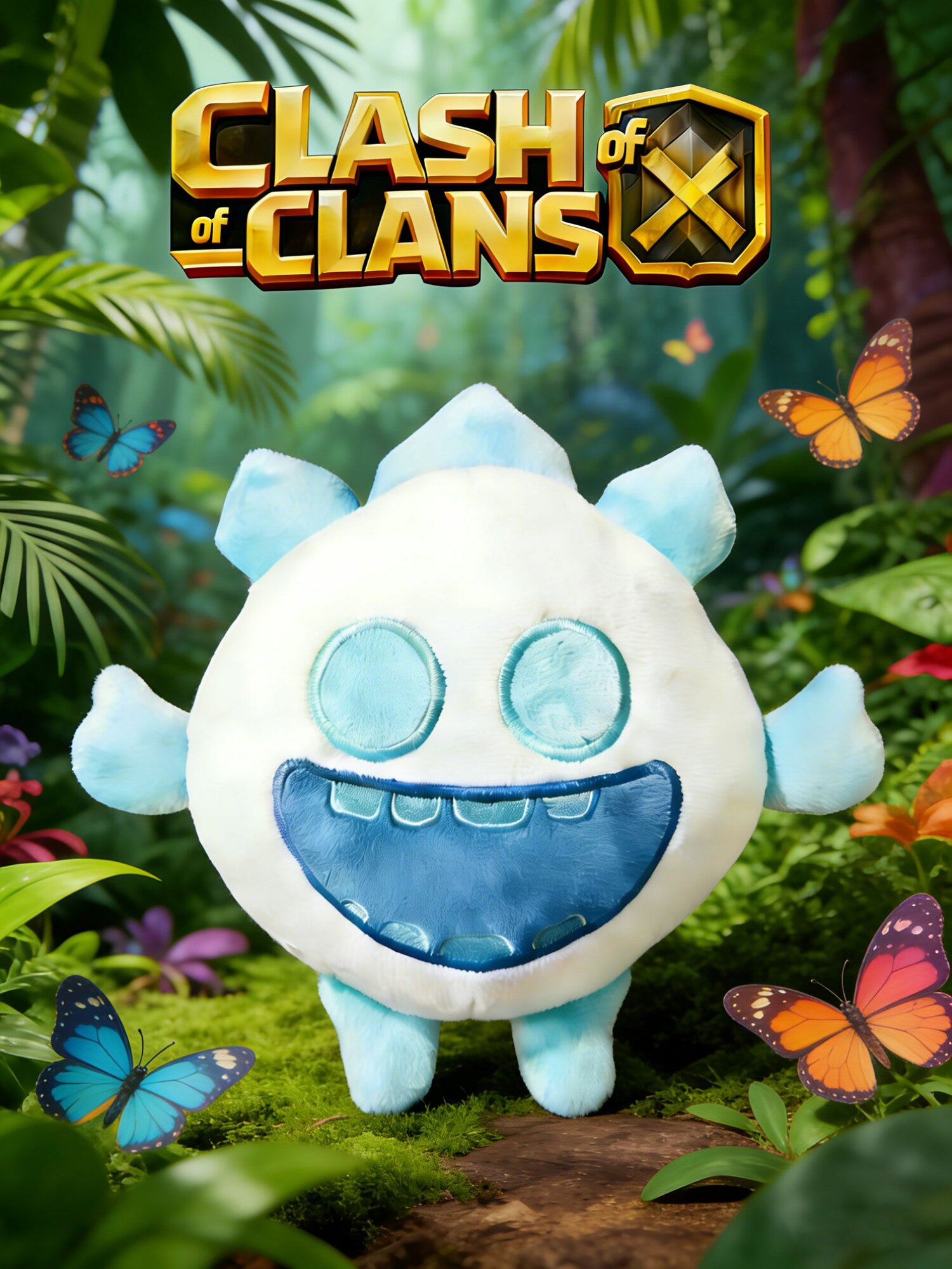 Мягкая игрушка Clash of Clans / Clash Royale: Ледяной дух (Ice Spirit), 9 см