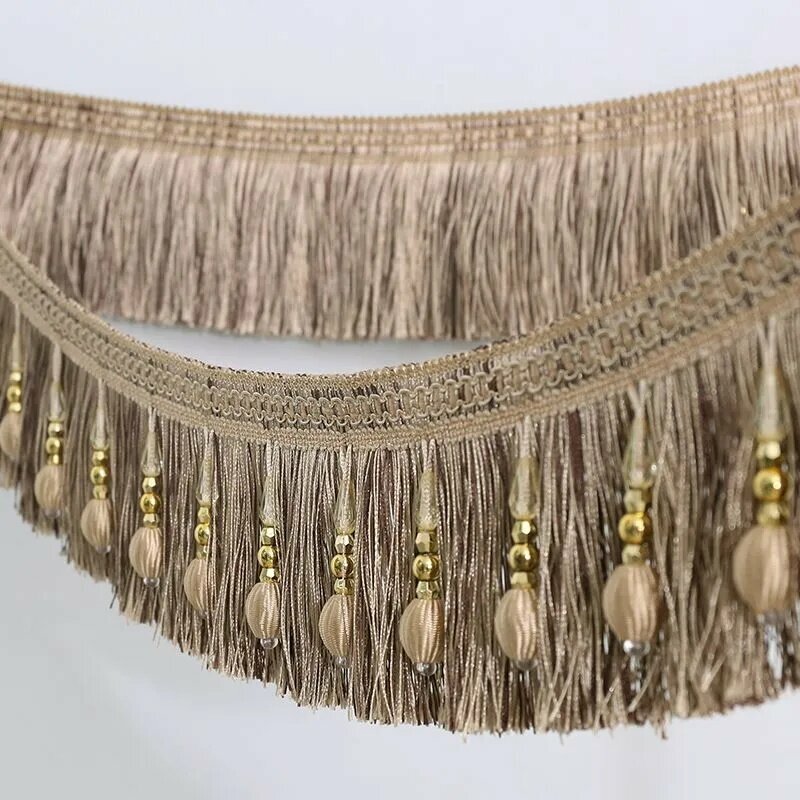 Кружевная тесьма для штор с кристаллическими бусинами, свадебный декор и аксессуары, 1 м * 11 см