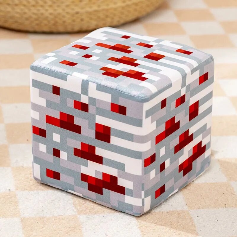 Minecraft Квадратная подушка 20см, мягкая игрушка, 20х20х20 см, игровая, серый