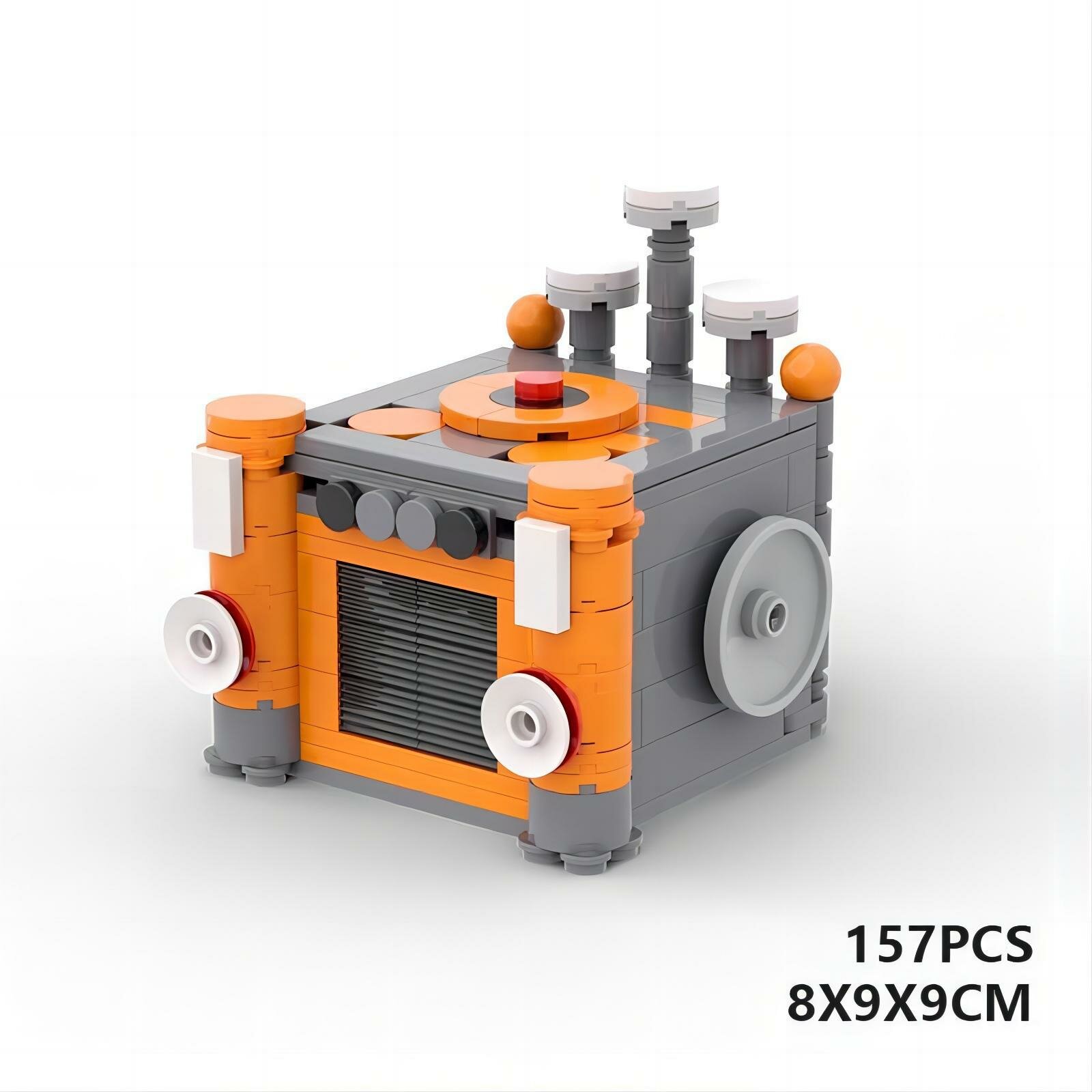 MOC игрушки милый монстр хор робот кабина аудио украшения творческая серия модель строительные блоки