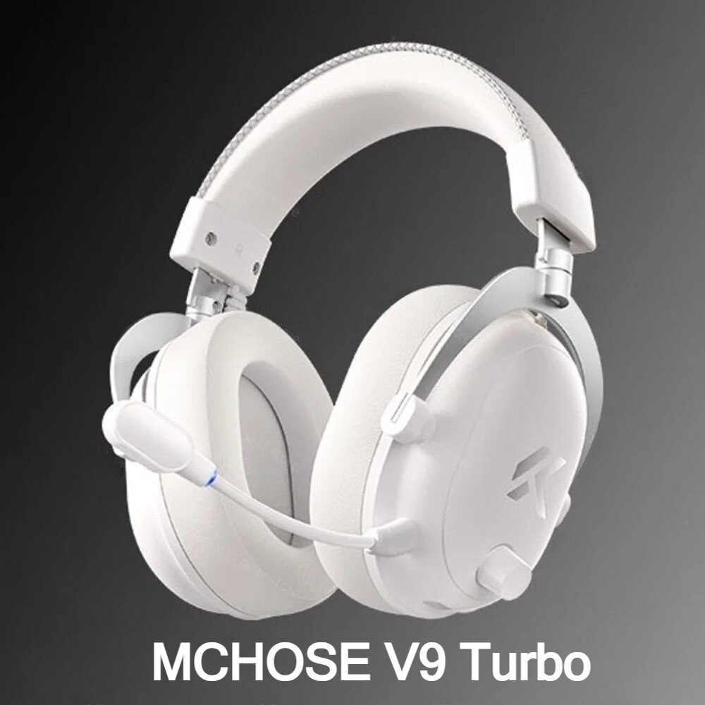 MCHOSE V9 Turbo Игровая гарнитура поддерживает беспроводную связь BT 2.4G с низкой задержкой для киберспорта