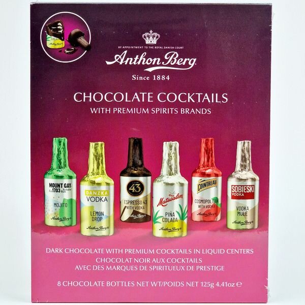Конфеты ANTHON BERG ассорти с алкогольными коктельными начинками Chocolate Cocktails 125г