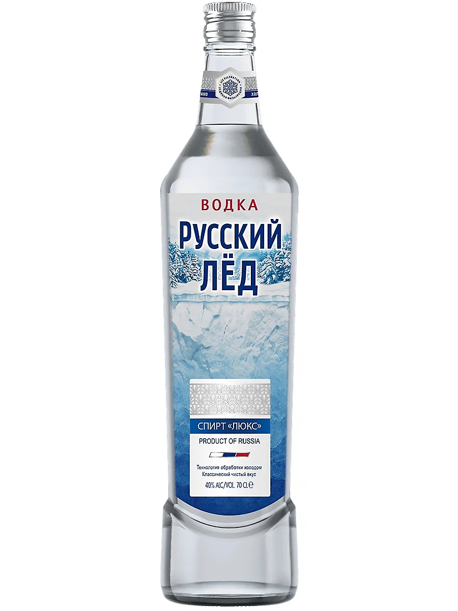 Водка "Русский лёд", классическая, 0,7 л, Россия, 40% крепость