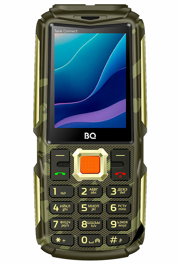 Мобильный телефон BQ 2430L Tank Connect Camouflage+Gold