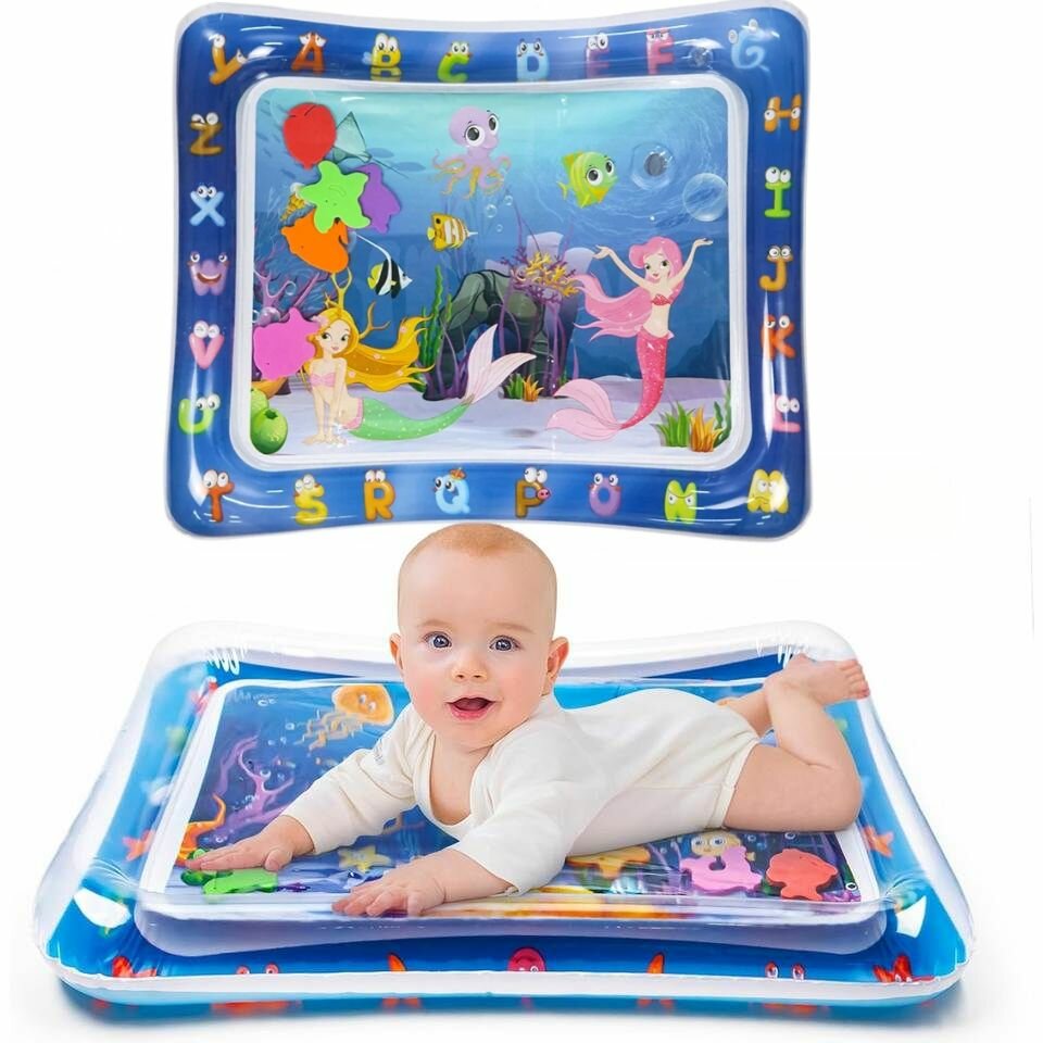 Детский развивающий водный коврик/надувной акваковрик для малышей/узор Русалка