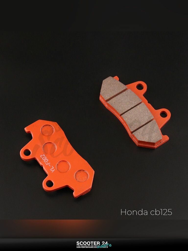 Колодки тормозные диск на мотоцикл и скутер Honda CB125 (желтые) "YONGLI PRO"