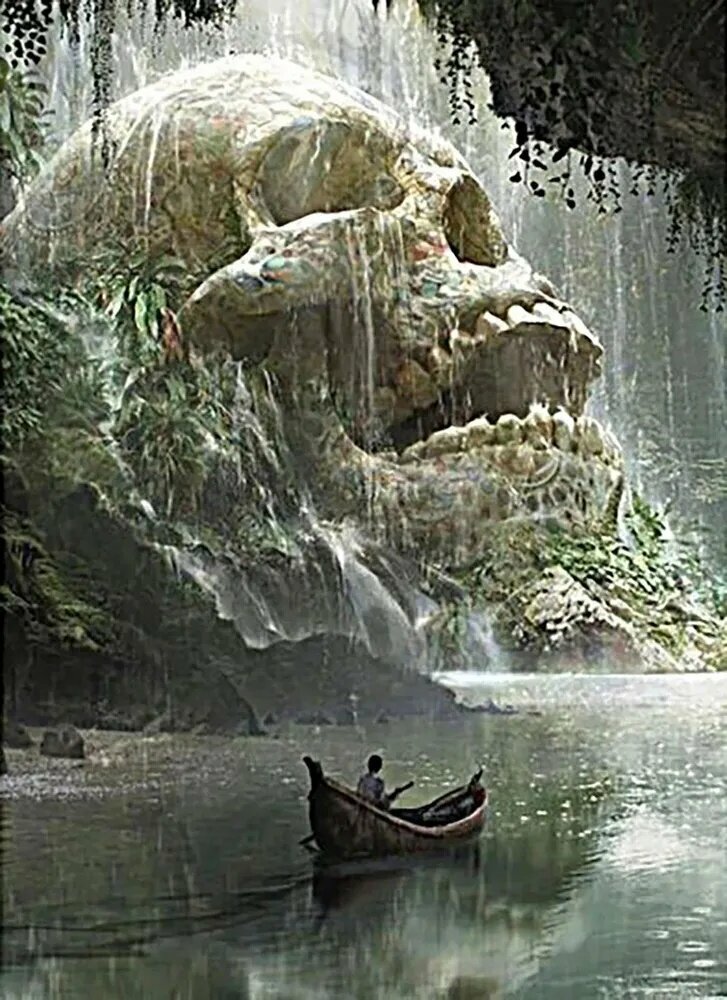 Алмазная мозаика "Череп цветок абстрактное искусство" 40х50/Рисунок стразами/Набор для творчества