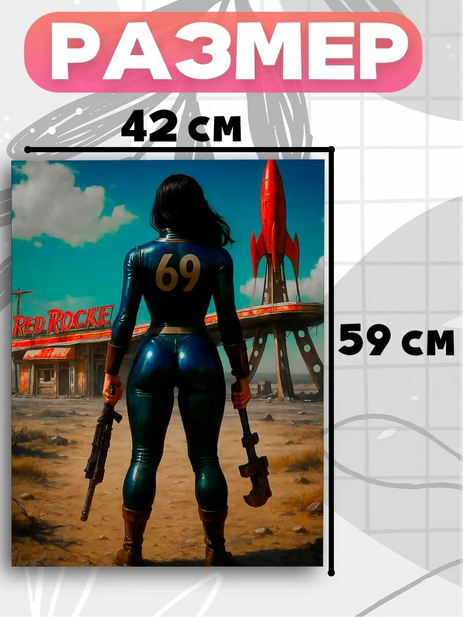 Постер на стену Fallout , плакат 1шт, А2 размер. — фото 1