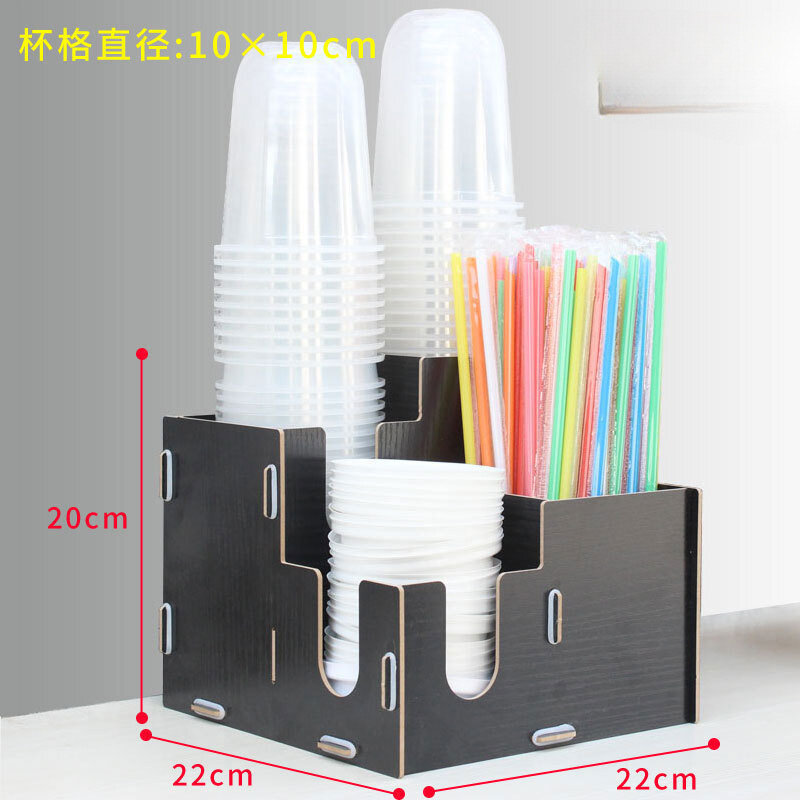 Одноразовый держатель для стаканов, бумажный держатель для стаканов, держатель для стаканов в молочном чайном магазине, настольная стойка для хранения, размещение стаканов Hongna без дерева