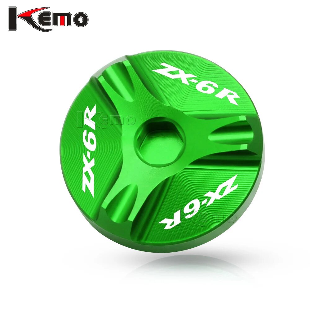Крышка маслозаливной горловины для Kawasaki ZX6R ZX-6R 1995-2015 2014 2013 2012, аксессуары для мотоциклов, пробка для слива моторного масла, гайка поддона, крышка чашки Зеленый, армейский зеленый