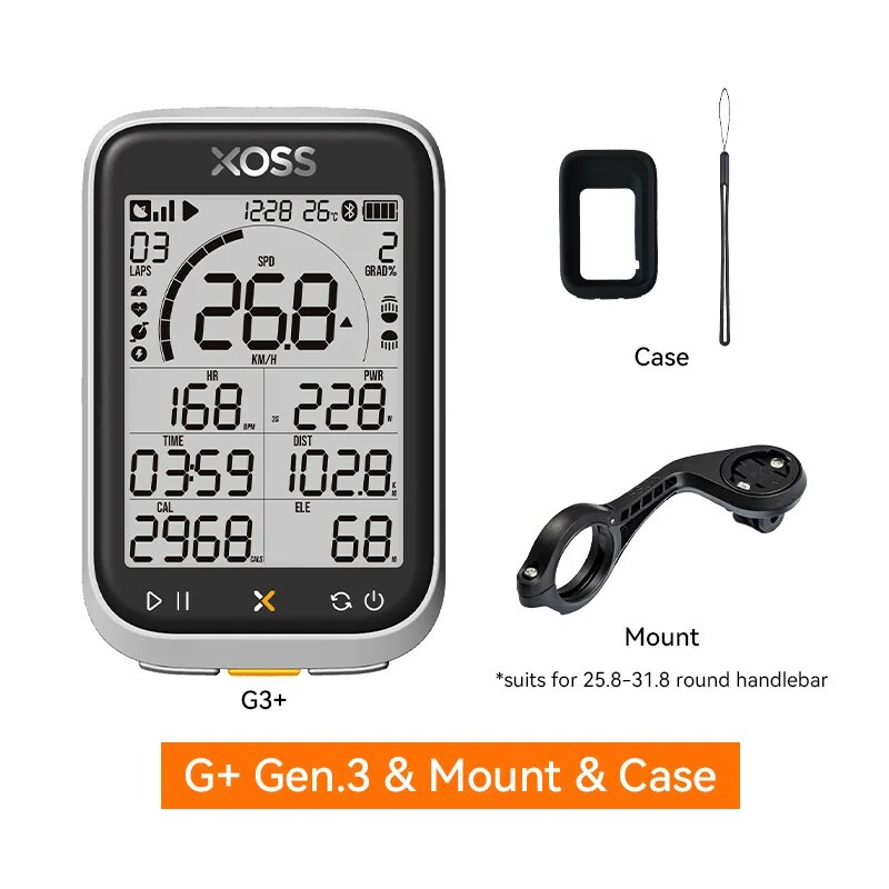 XOSS G3+ GPS велокомпьютер G3P n Mount n Case