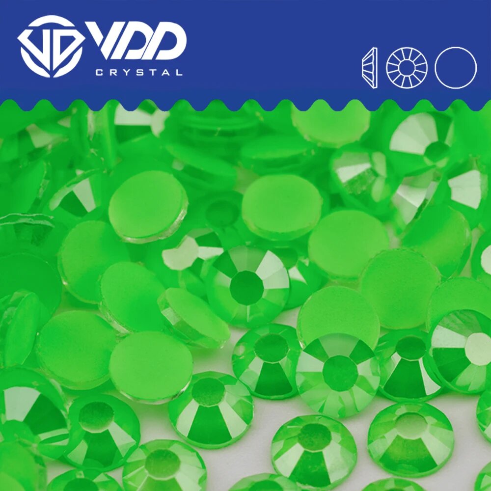 Стразы VDD зеленые 507 NST-Green SS16, 1440 шт