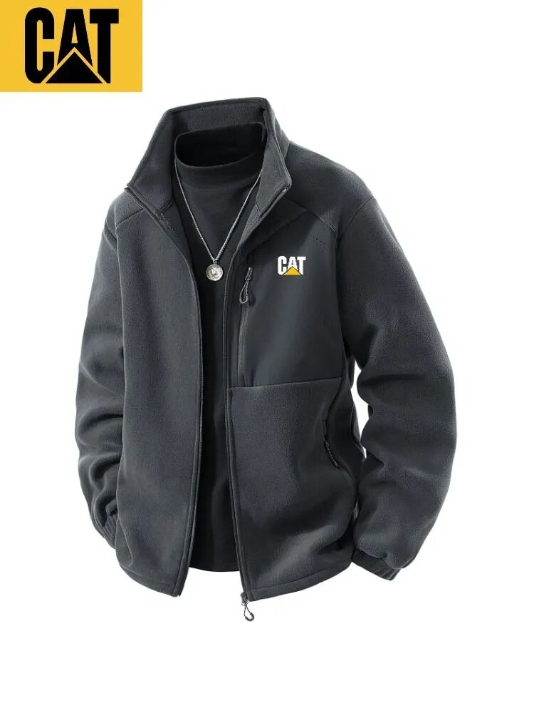 Куртка Caterpillar Мужская флисовая куртка с утеплителем из аулитового флиса-сверхтеплая, ветрозащищенная, casual куртка для активного отдыха и улицы