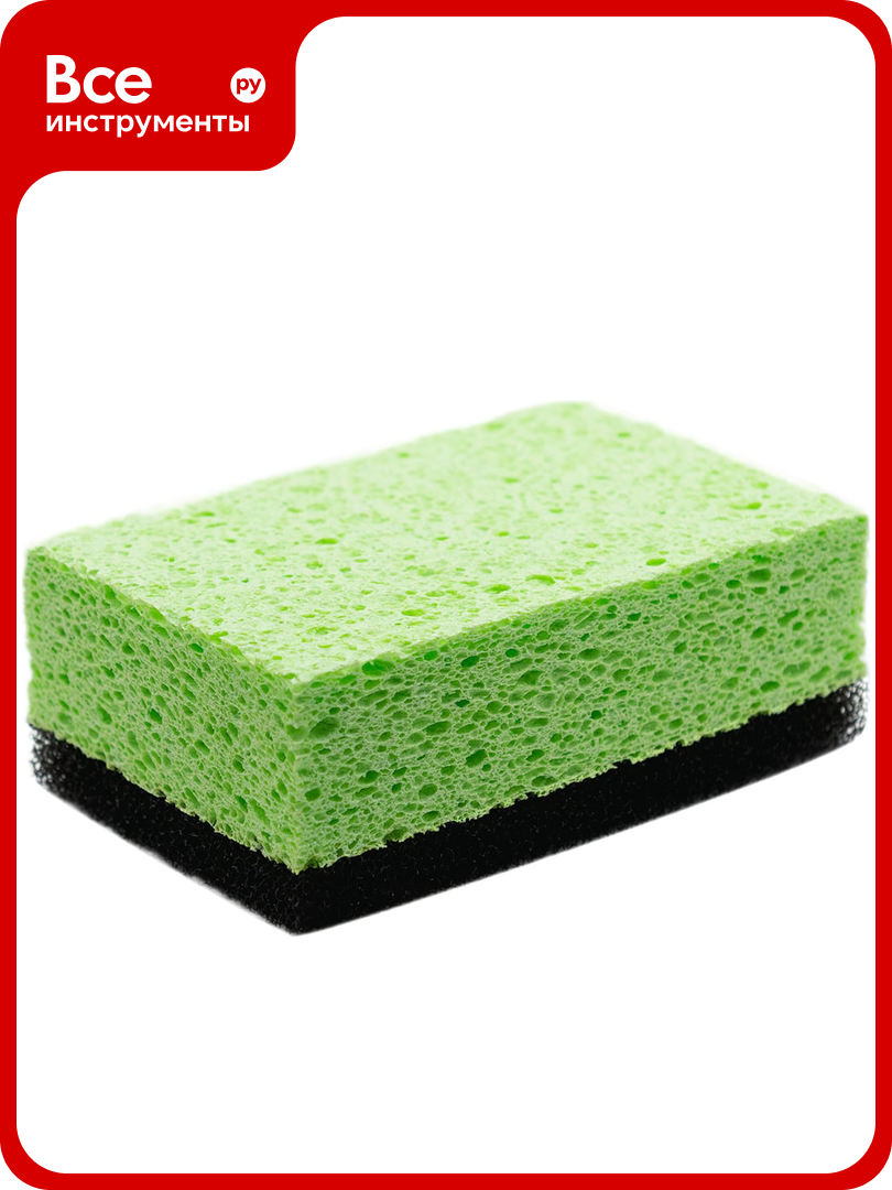 Губка комбинированная целлюлозная для удаления эпоксидной затирки 160x95 мм DeltaRoll CS680100 профессиональное качество