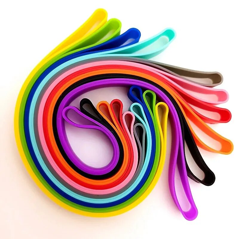 2 Упаковки Больших Эластичных Силиконовых Лент, Красочные Эластичные Завязки Для Офисного Ноутбука, Уличное Снаряжение